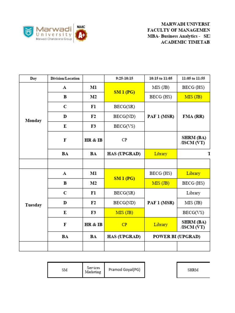 MBA (Regular) - SEM IV - Timetable - 11-02-2024 | PDF | Economies