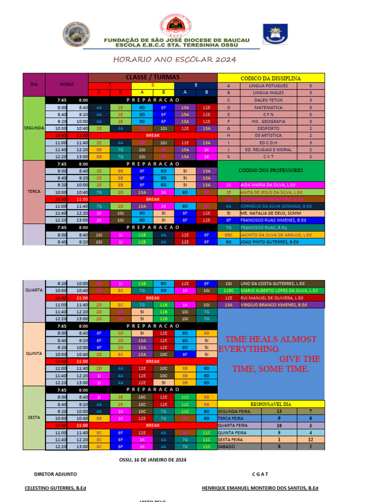 HORARIO FOUN 2024 LOOS | PDF