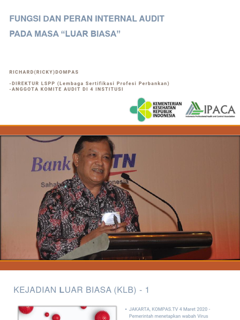 FUNGSI DAN PERAN INTERNAL AUDIT PADA MASA "LUAR BIASA" - reviewRD - Lys ...