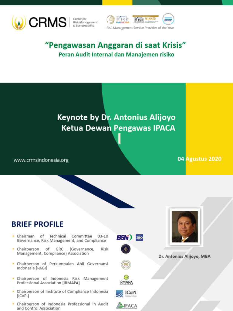 FAA Keynote Speech Kemenkes | PDF | Internal Audit | Information ...