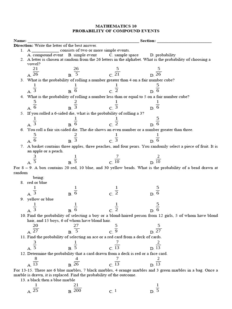 module 7 test | PDF | Probability | Mathematics