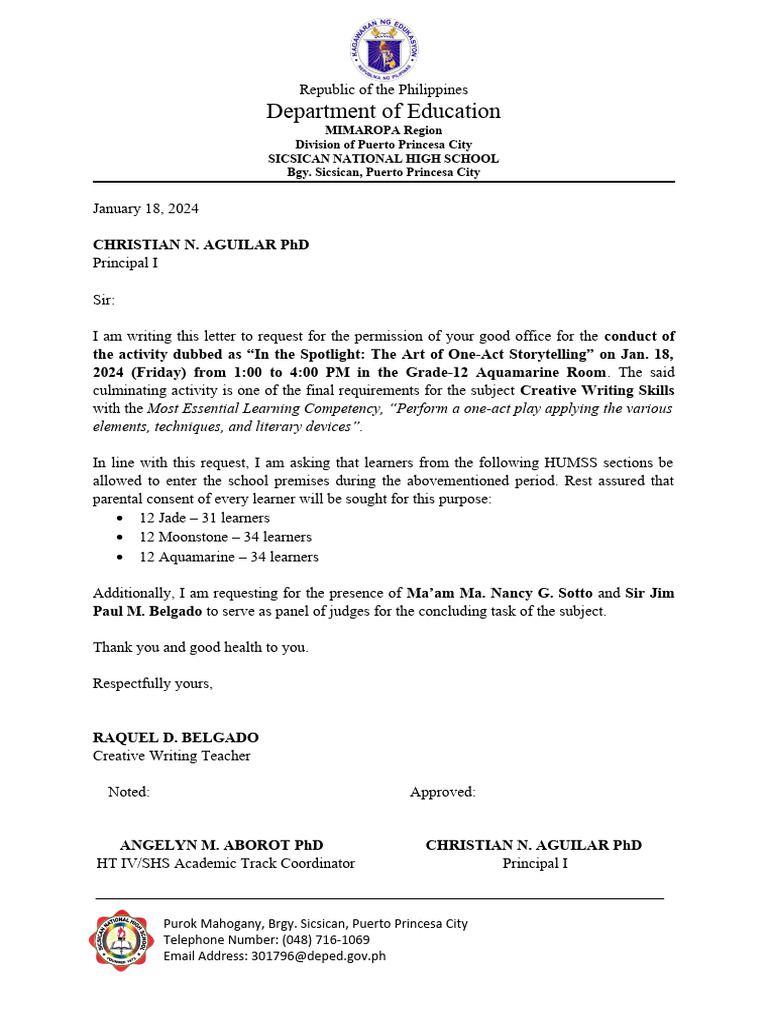Creative Writing Letter | PDF