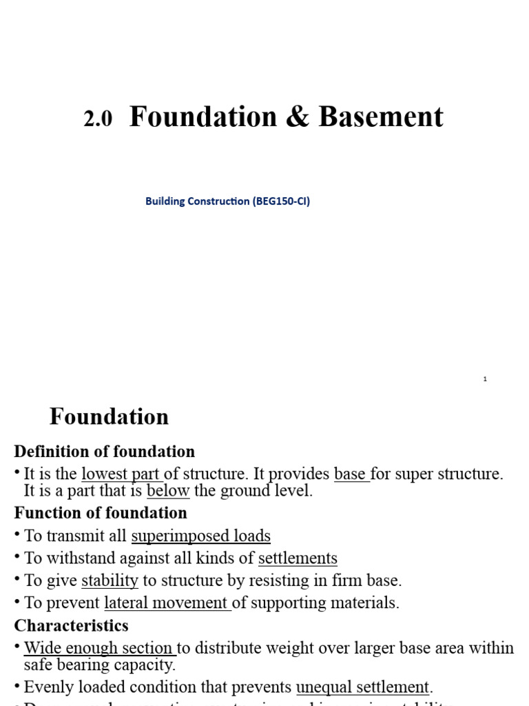 Chapter 2 Foundation Updated | PDF | Deep Foundation | Foundation (Engineering)