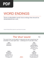Words Ending with 'Shun' List | PDF