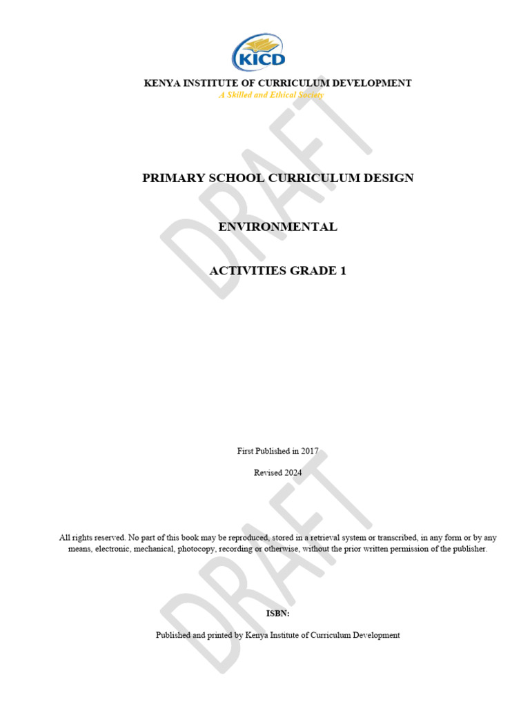 Grade 1 Environmental Curriculum Guide | PDF | Learning | Oral Hygiene