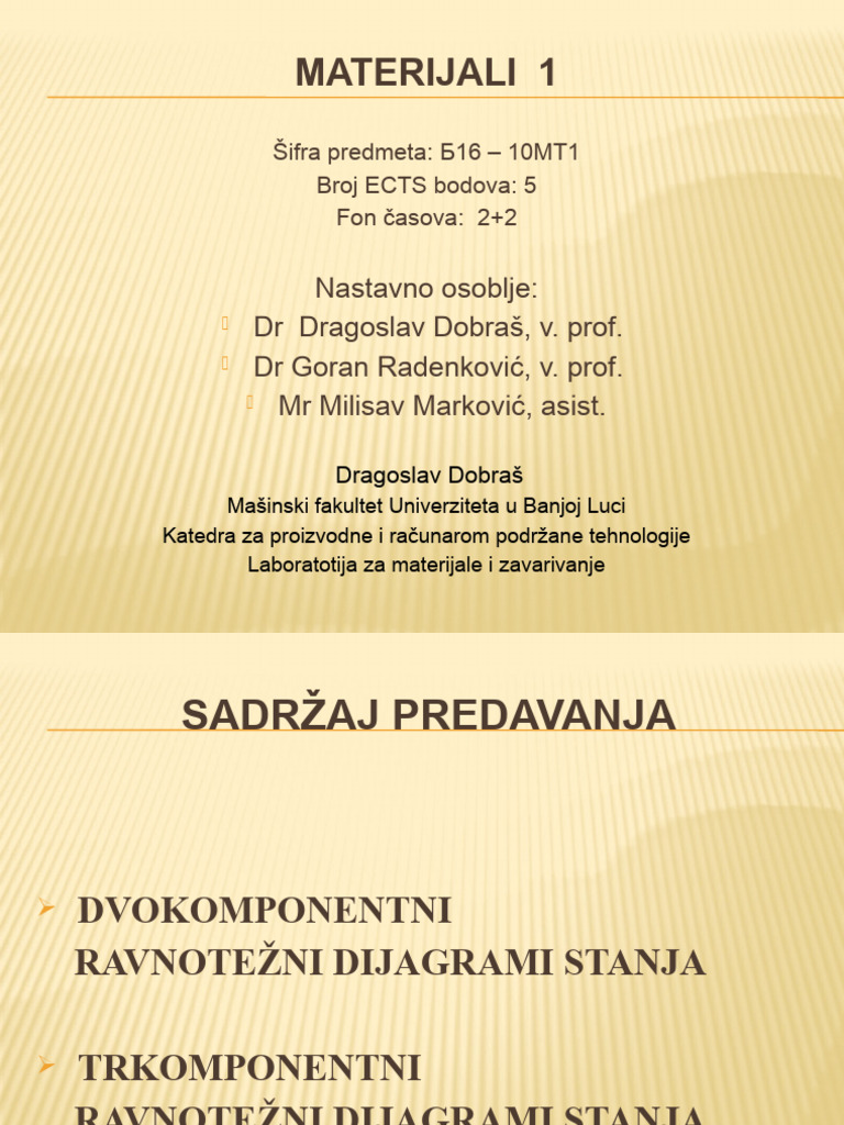 Materijali 1 - 13 | PDF