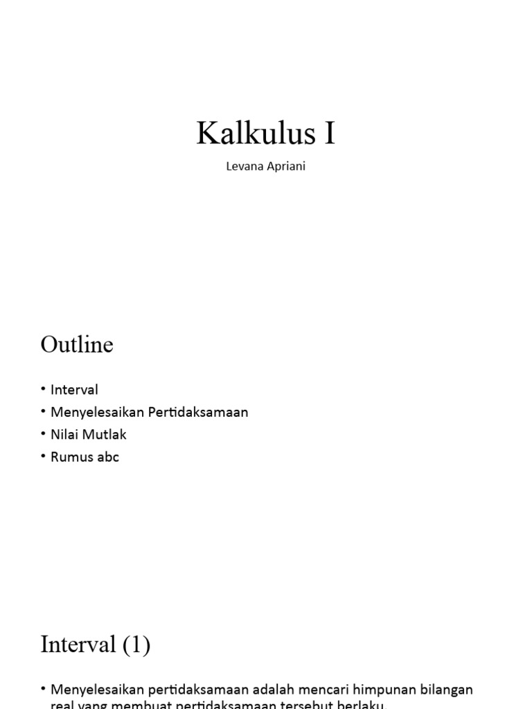 Pertemuan 03 Kalkulus I | PDF
