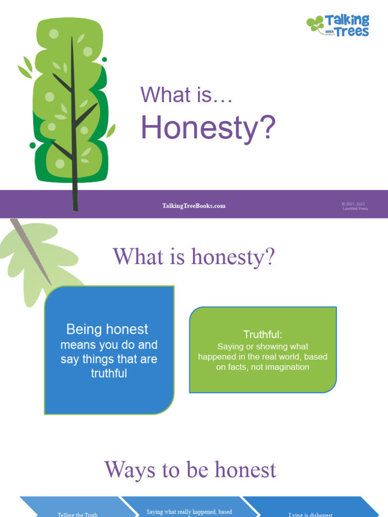 What Is Honesty SEL Presentation | PDF | Truth | Ethical Principles