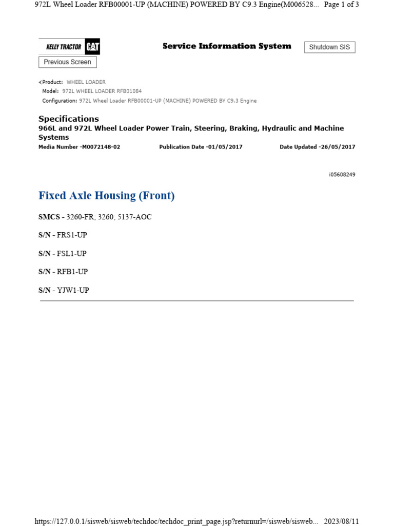 1 | PDF | Axle | Loader (Equipment)