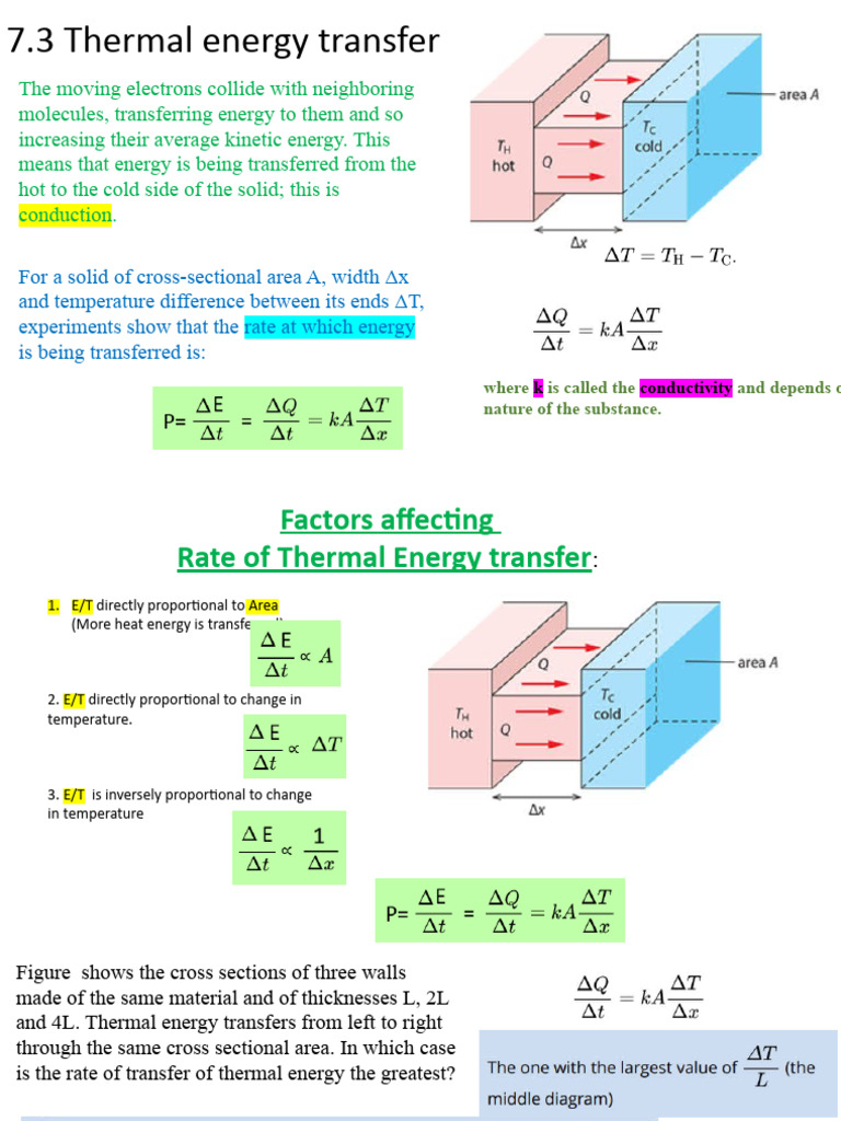 7.3 Thermal Energy Transfer | PDF | Temperature | Atmosphere Of Earth