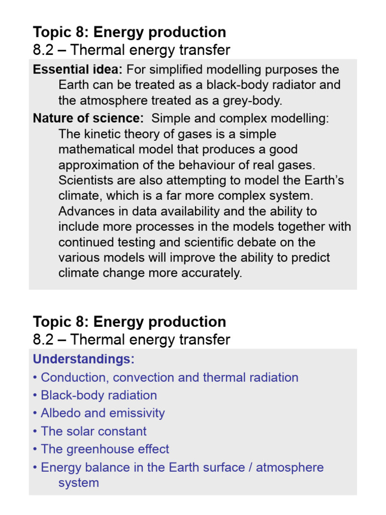 Thermal Energy Transfer and Climate Models | PDF | Greenhouse Effect ...