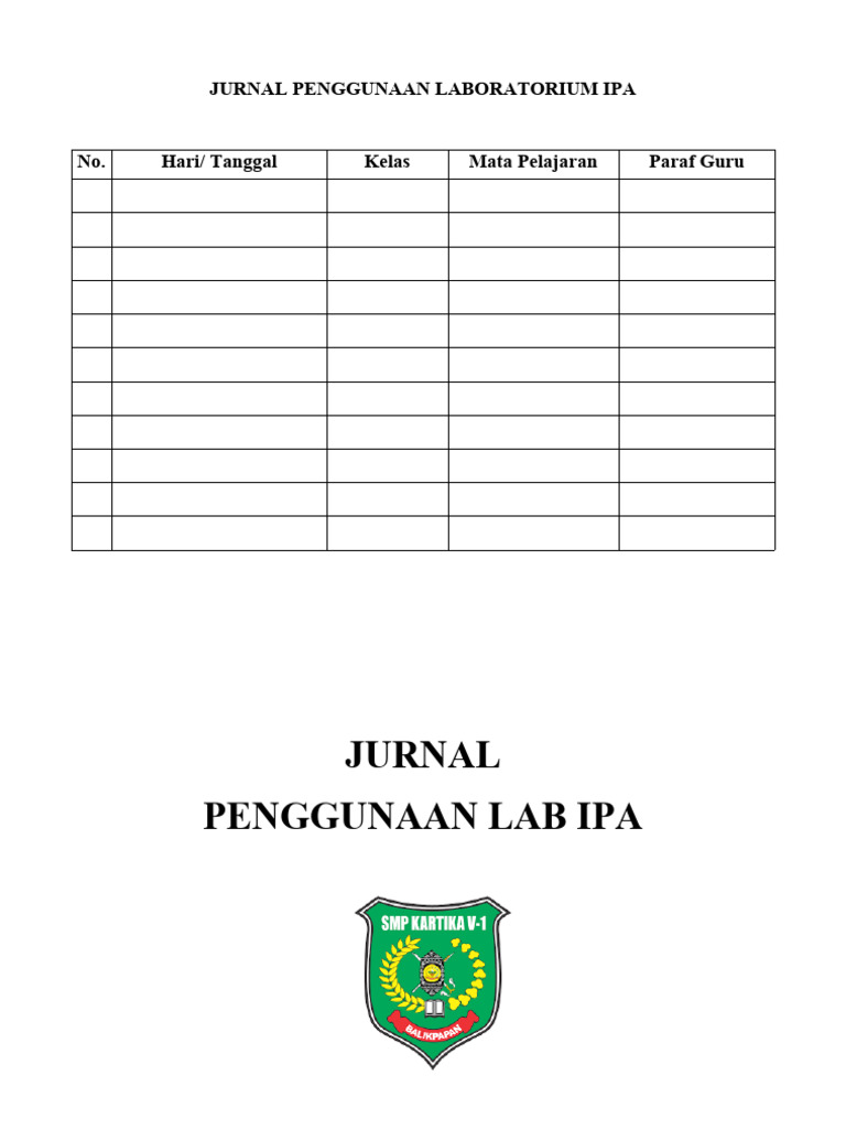 Jurnal Penggunaan Laboratorium Ipa | PDF