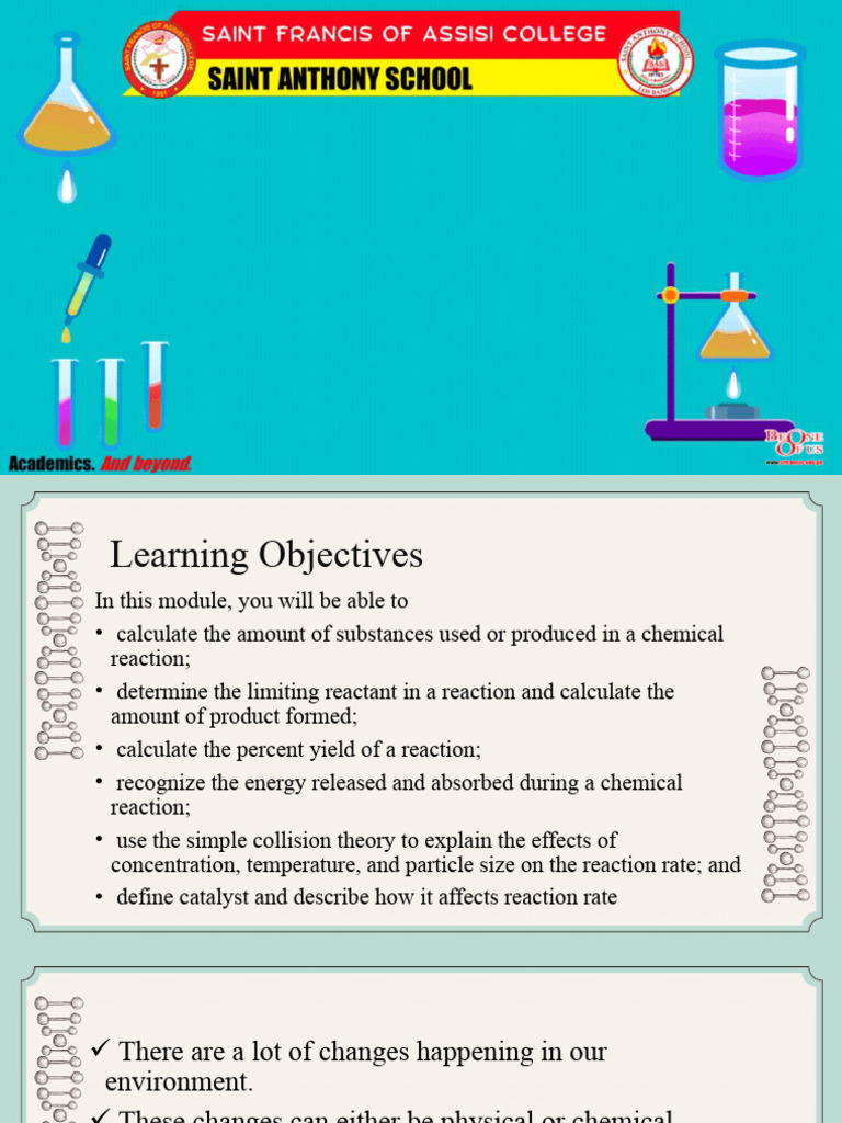 Chemistry Reaction Essentials | PDF | Stoichiometry | Chemical Reactions