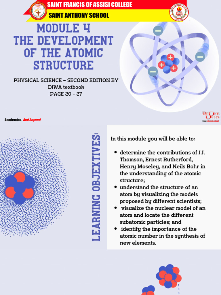 Physical-Science-Module 4 The Development of The Atomic Structure | PDF | Atoms | Electron