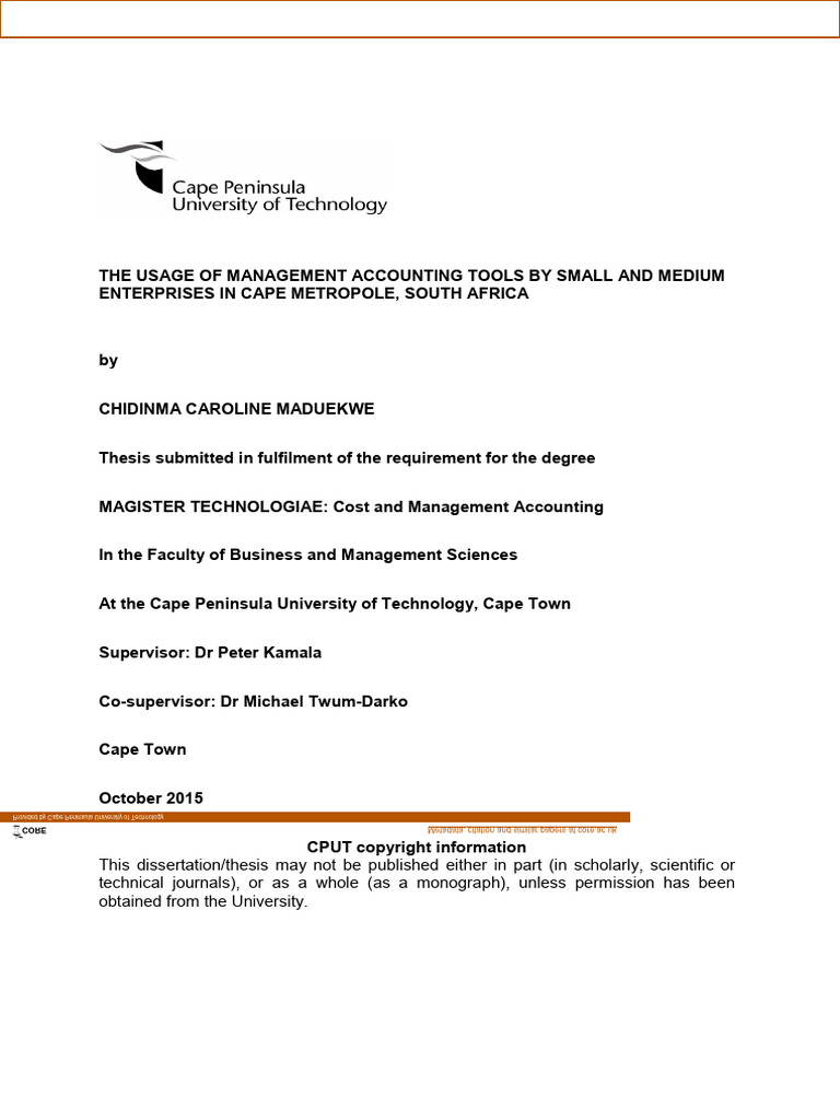 Management Accounting | PDF | Validity (Statistics) | Survey Methodology