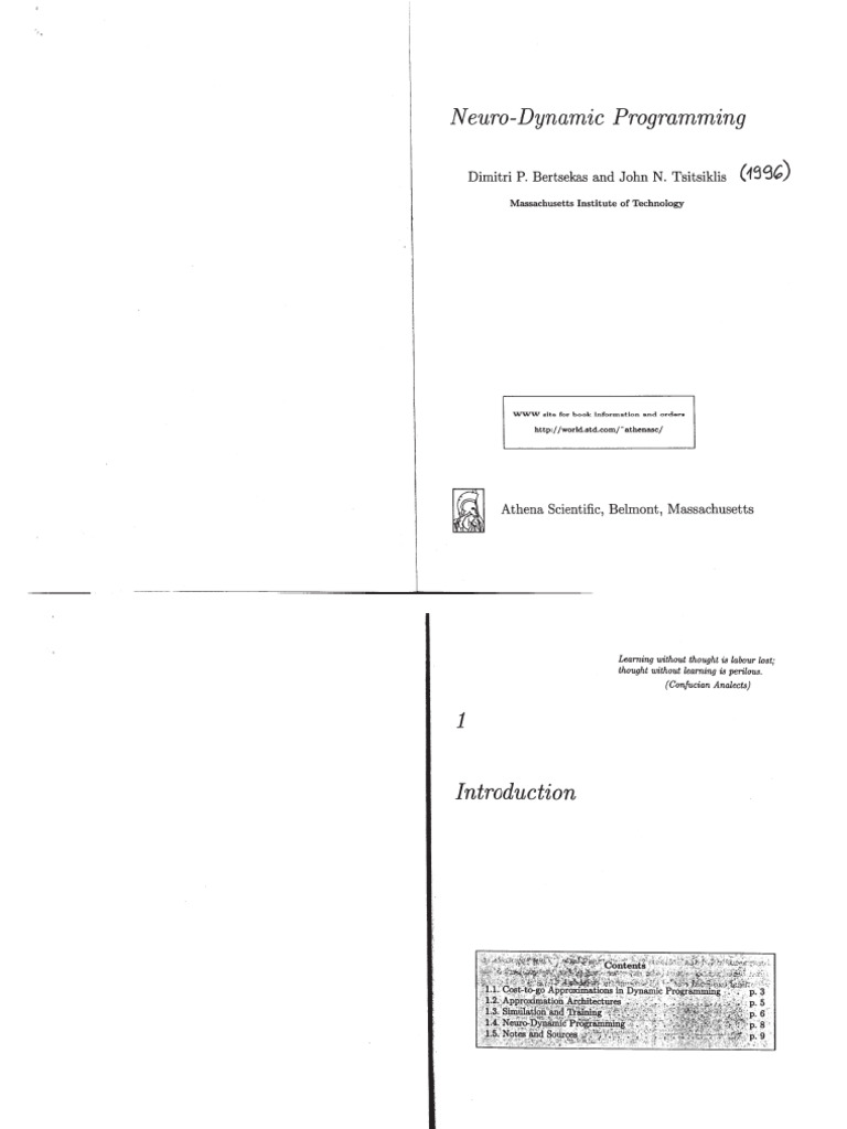 Neuro-Dynamic Programming | PDF