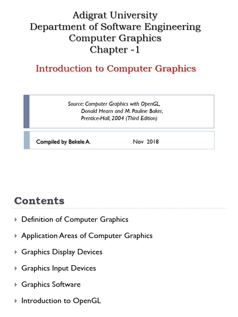 Chapter 1 Slide | PDF | Stereoscopy | Computer Graphics