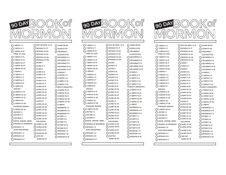 90 DAY Book of Mormon Bookmarkd | Download Free PDF | Works | Mormonism