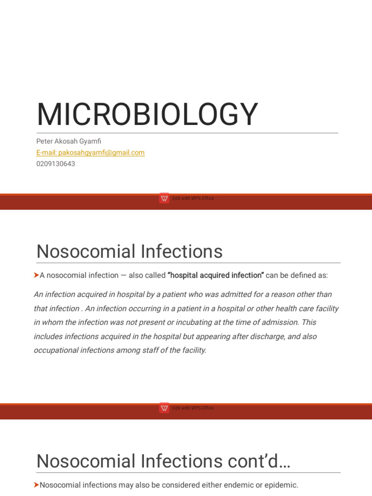 Understanding Nosocomial Infections | PDF | Staphylococcus Aureus ...