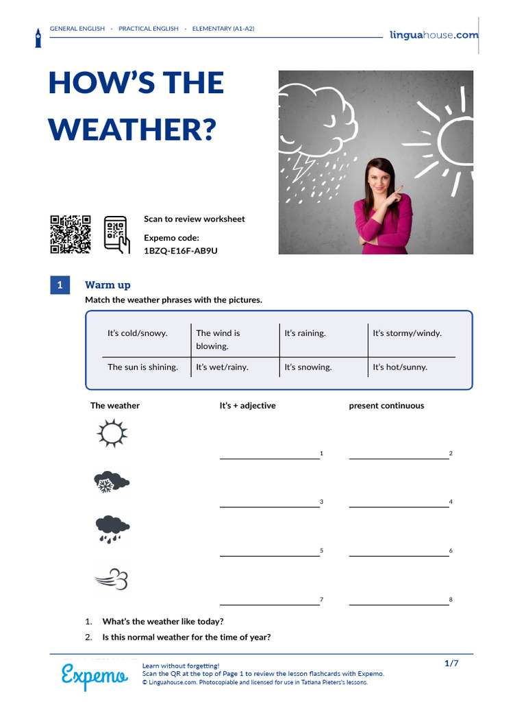 Weather Vocabulary for Beginners | PDF | Weather | Linguistics