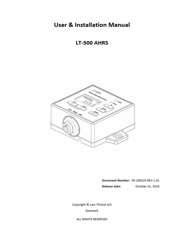 95 100225 Rev. 1.01 LT 500 User Installation Manual | PDF | Usb ...