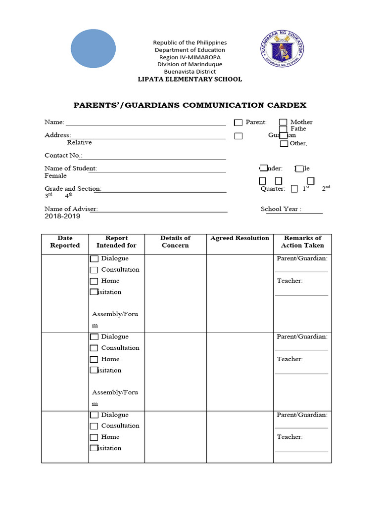 Communication To Parents Using Various Modalities - RPMSModule12 | PDF ...