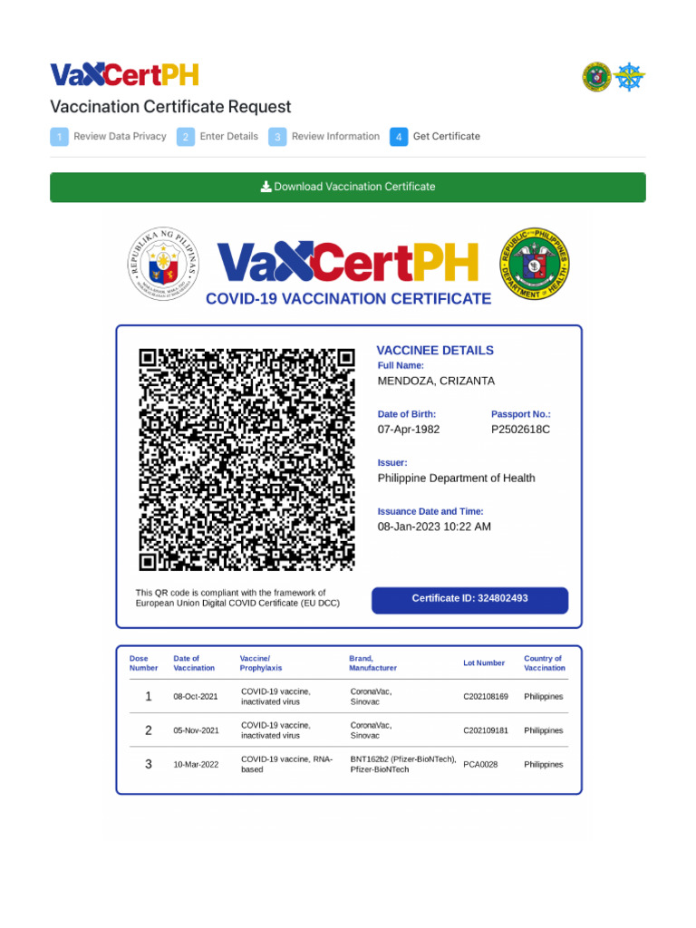 VAXCert PH | Download Free PDF | Public Health | Immunology