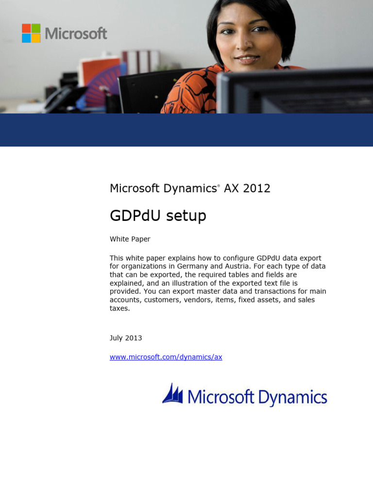 GDPdU Setup For Microsoft Dynamics AX 2012 | PDF | Data Model | Trademark