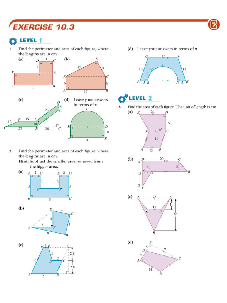 Area of Compound Shapes Circles Parallelogram and Trapeziums | PDF