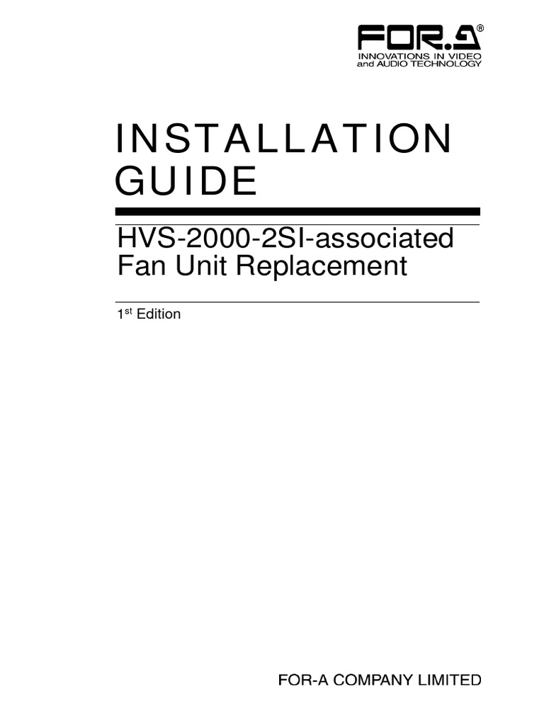 HVS20002SI FAN install-E-E1 | PDF | Computer Science | Video