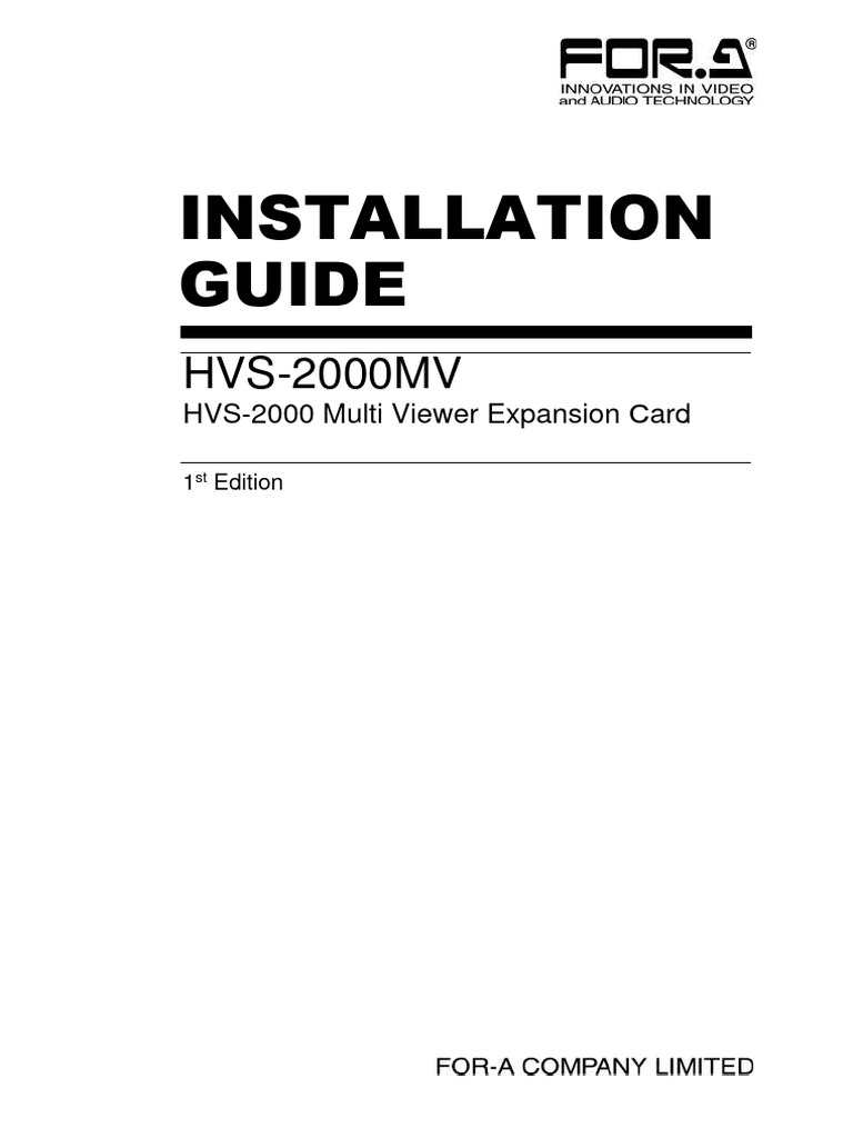 HVS2000MV - Install E E1 | PDF | Computer Hardware | Computing