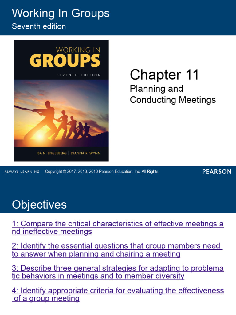 Chapter 11 Planning and Conducting Meetings | PDF | Copyright | Human ...