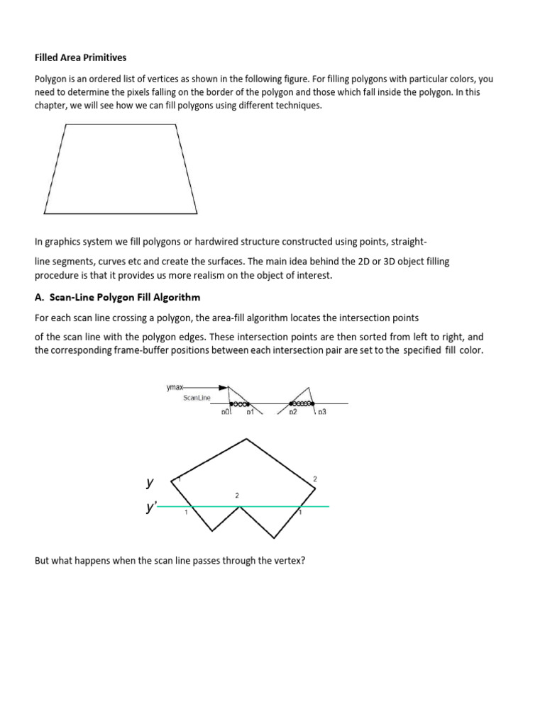 Filled Area Primitives | PDF | Polygon | Vertex (Geometry)