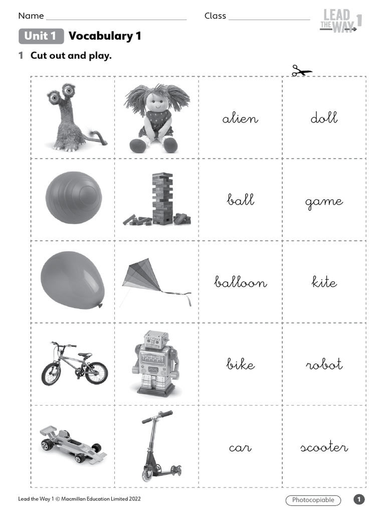 Lead the Way 1 Vocabulary Activities | PDF | Crops | Food Ingredients