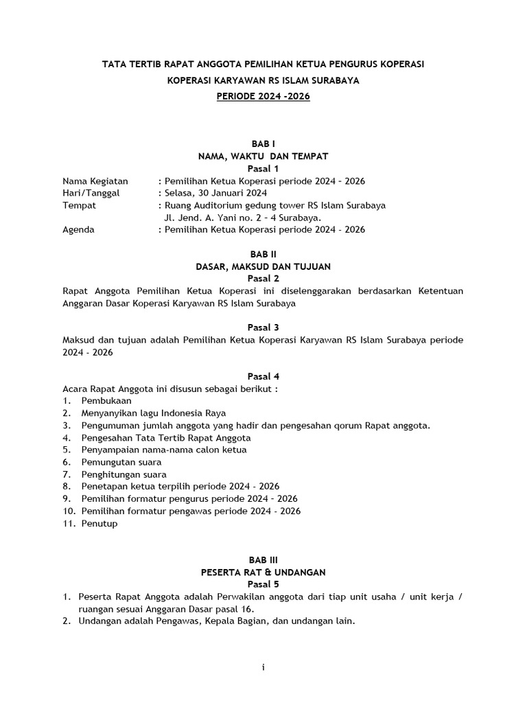 Tata Tertib Pemilihan Ketua | PDF Tata Tertib Pemilihan Ketua | PDF