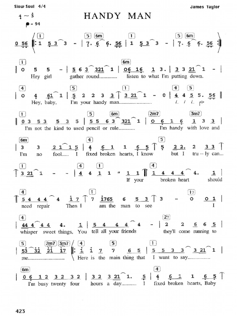 HANDY MAN - James Taylor | PDF