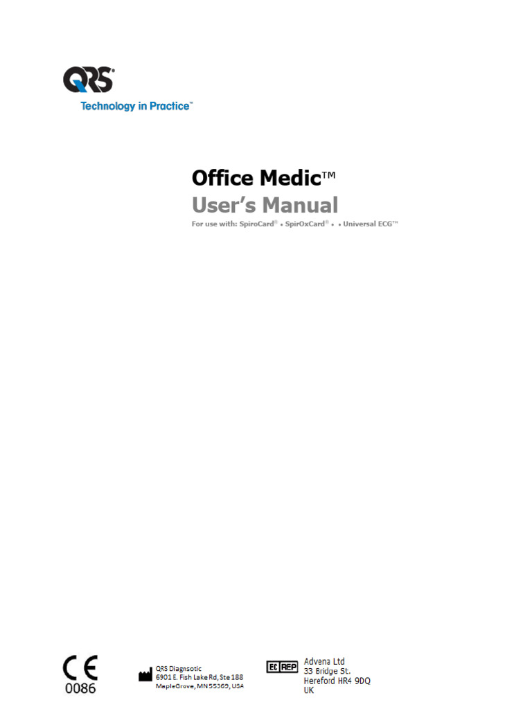 Office Medic User's Manual | PDF | Atmospheric Pressure | Mains Electricity