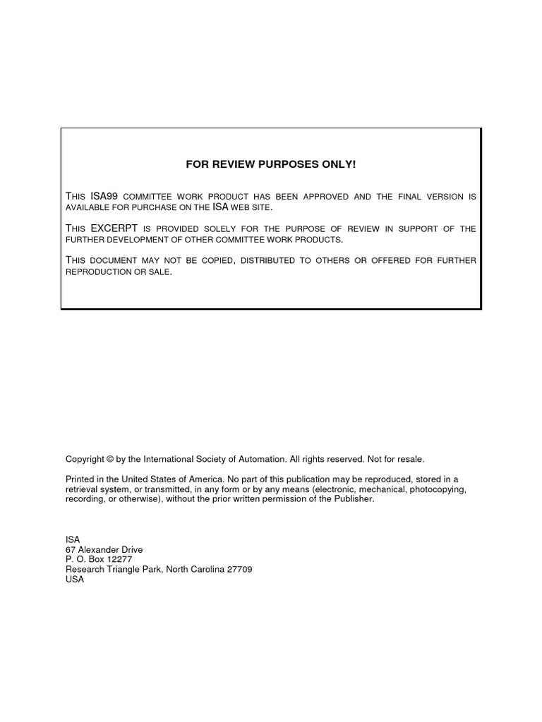 Security For Industrial Automation And Contrl Systems Part 1 Terminology Concepts And Models