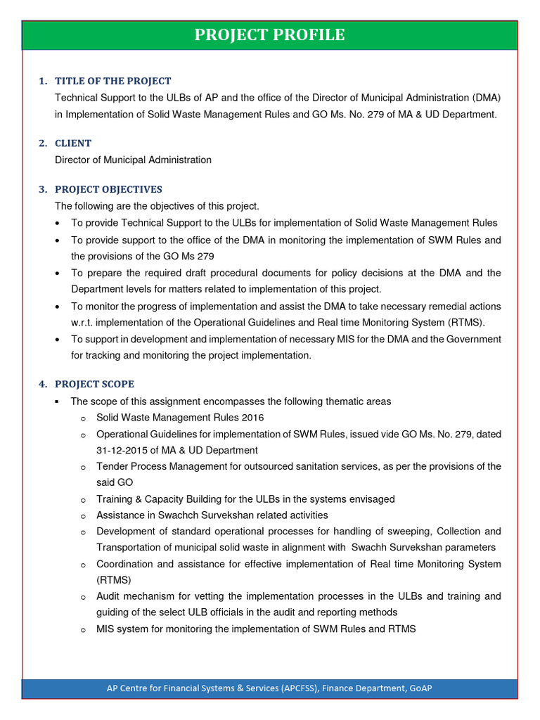 DMA Support for Solid Waste Management | PDF | Economies | Business