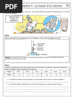 Exercices sur Masse et Volume 5ème | PDF | Kilogramme | Masse