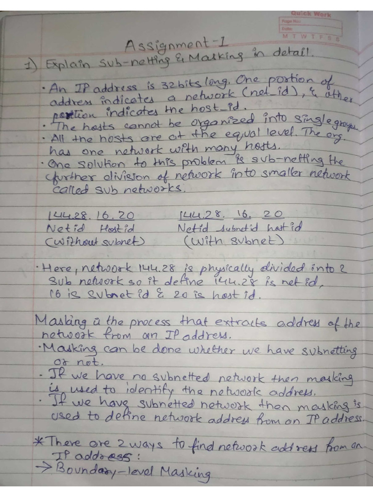 ACN Assignment 1 | PDF | Network Layer Protocols | Internet