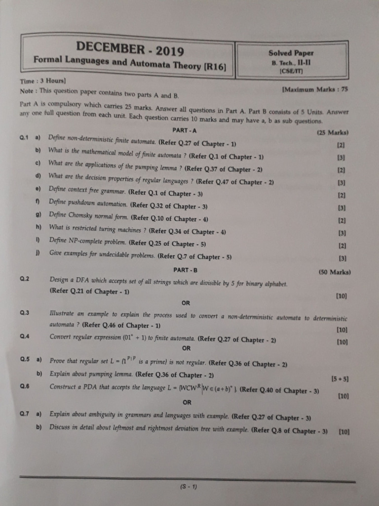 FLAT Model Papers | PDF