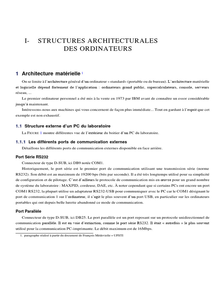 Architecture des ordinateurs expliquée | PDF | Microprocesseur ...