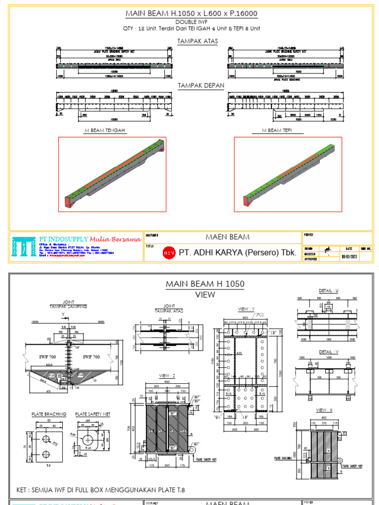 Main Beam Specifications and Details | PDF