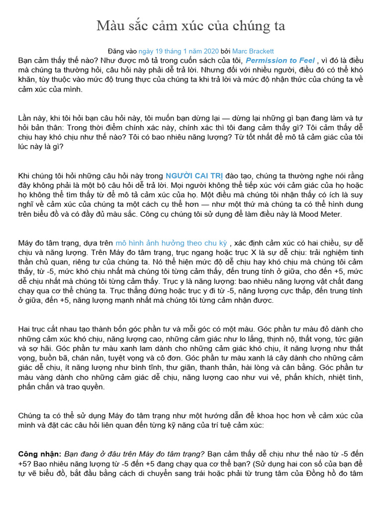 Colors of Emotions - Vietnamese | PDF