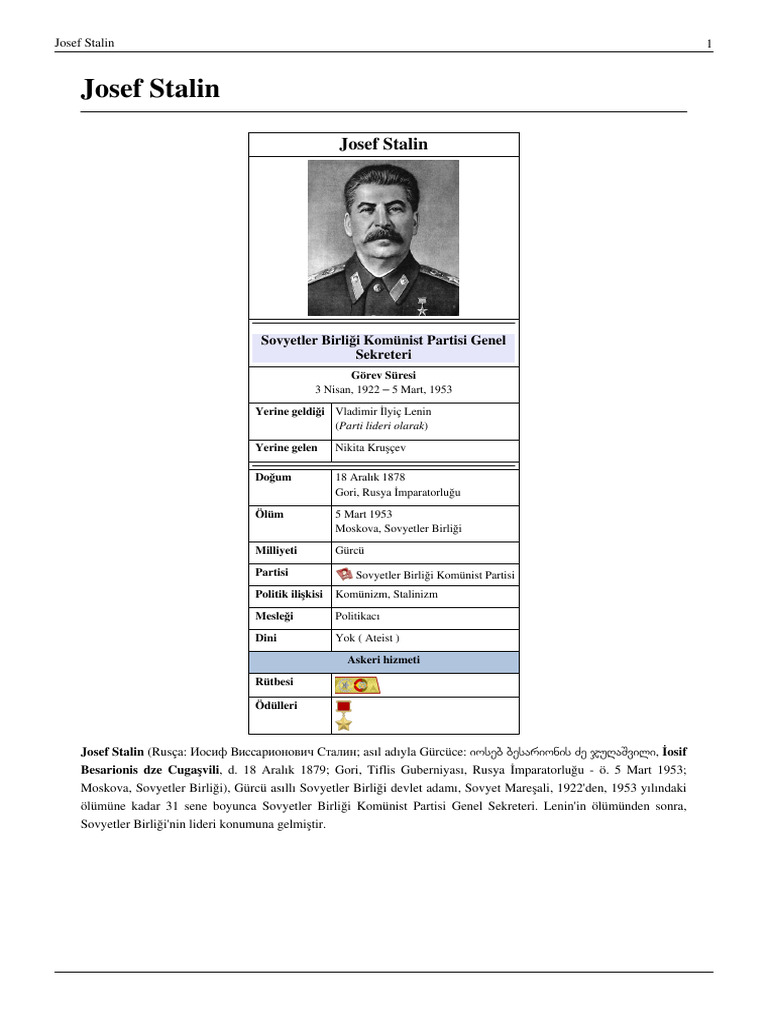 Josef Stalin | PDF