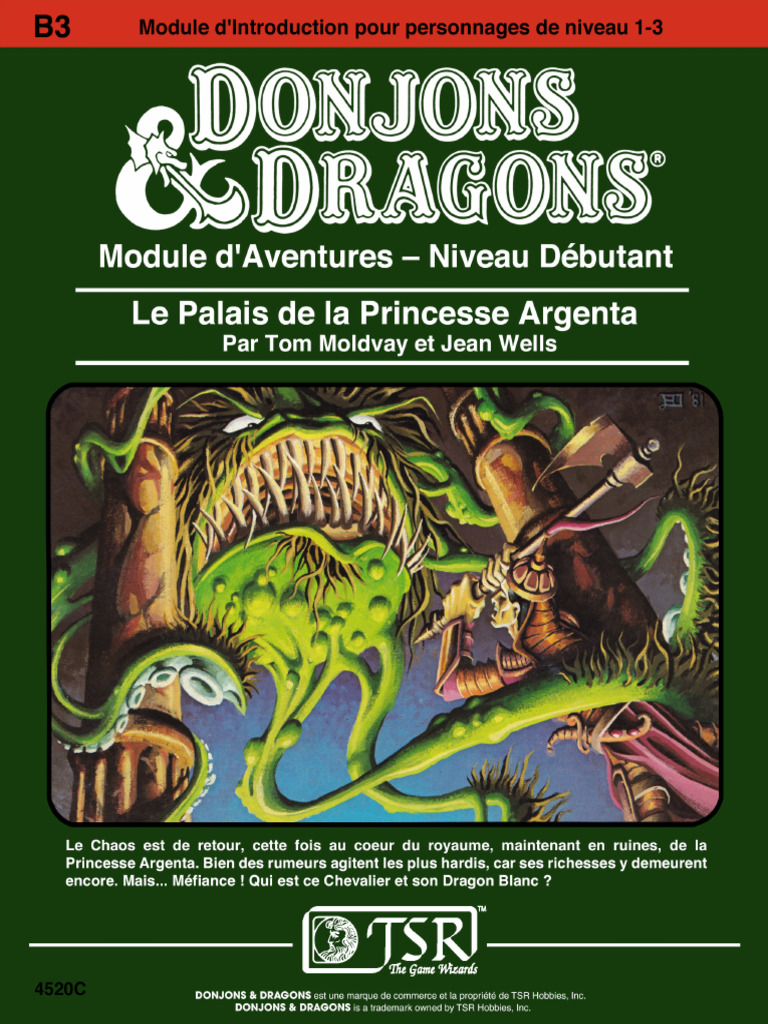 Module B3-V3-corrigé-Moldvay | PDF | TSR, Inc.