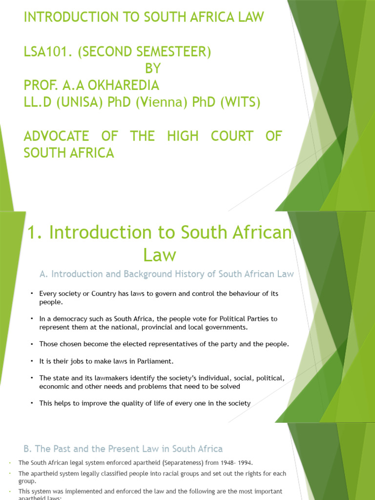 South Africa Law Introdu Lsa101 July 22 | PDF | Mediation | Arbitration
