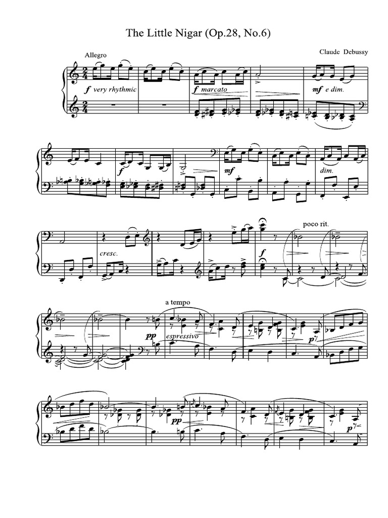 The Little Nigar-Claude Debussy | PDF