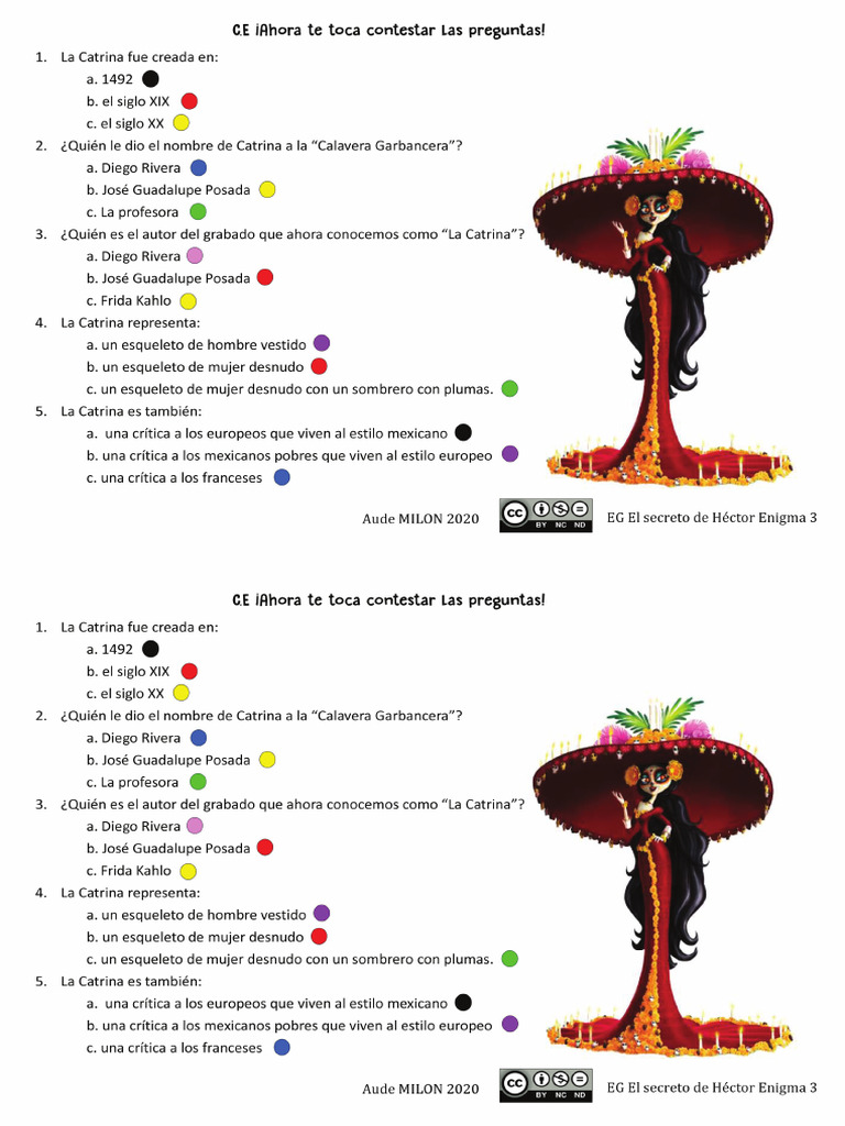 Preguntas La Catrina | PDF